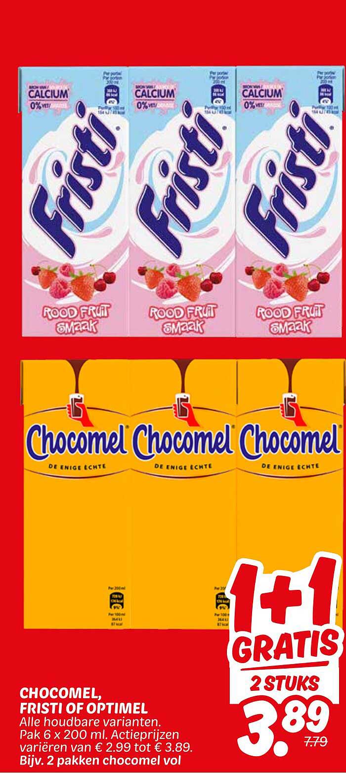Choco-Mel, Fristi Of Optimel Aanbieding bij Dekamarkt - FolderFeest.nl