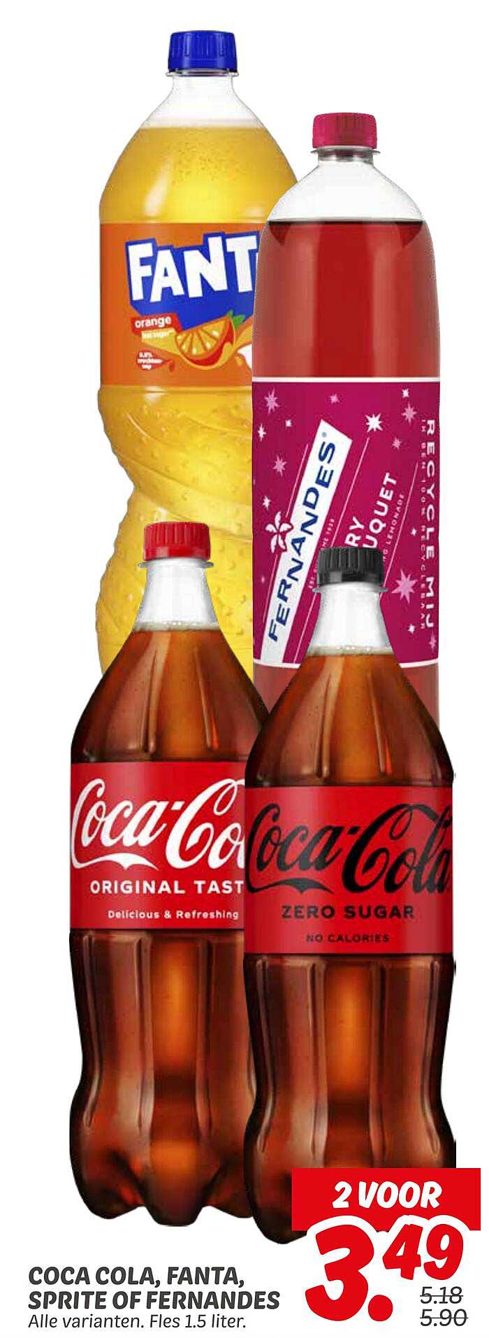 Coca Cola, Fanta, Sprite Of Fernandes Aanbieding bij Dekamarkt ...