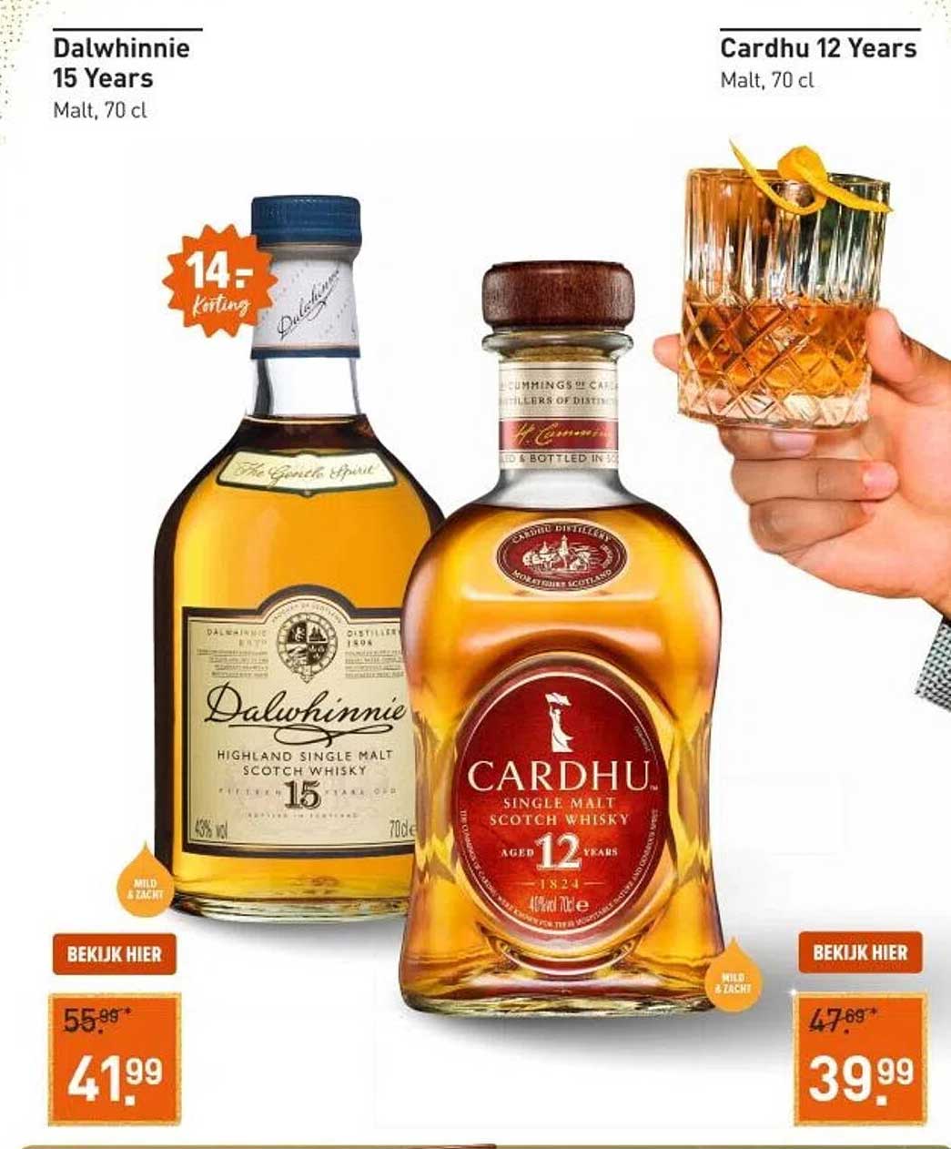 Dalwhinnie 15 Years En Cardhu 12 Years Aanbieding bij Gall & Gall ...