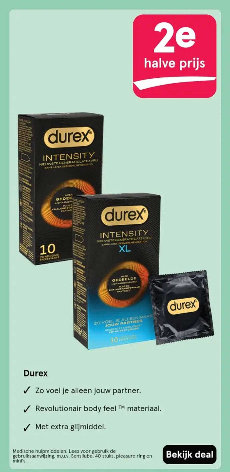 Durex Intensity - 2E Halve Prijs Aanbieding bij Etos - FolderFeest.nl