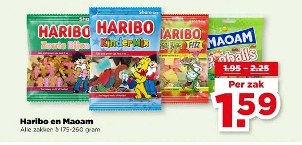 Haribo En Maoam Aanbieding bij PLUS - FolderFeest.nl