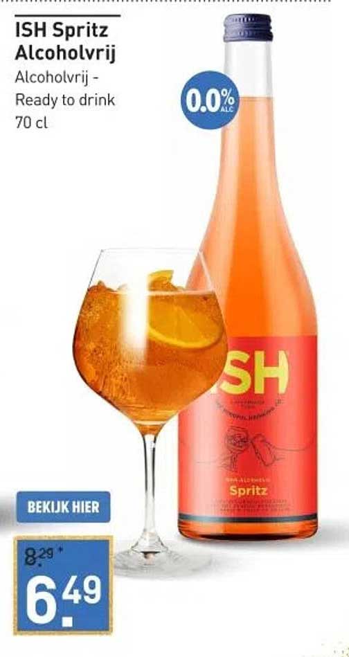 Ish Spritz Alcoholvrij - Ready To Drink 70 Cl Aanbieding bij Gall ...