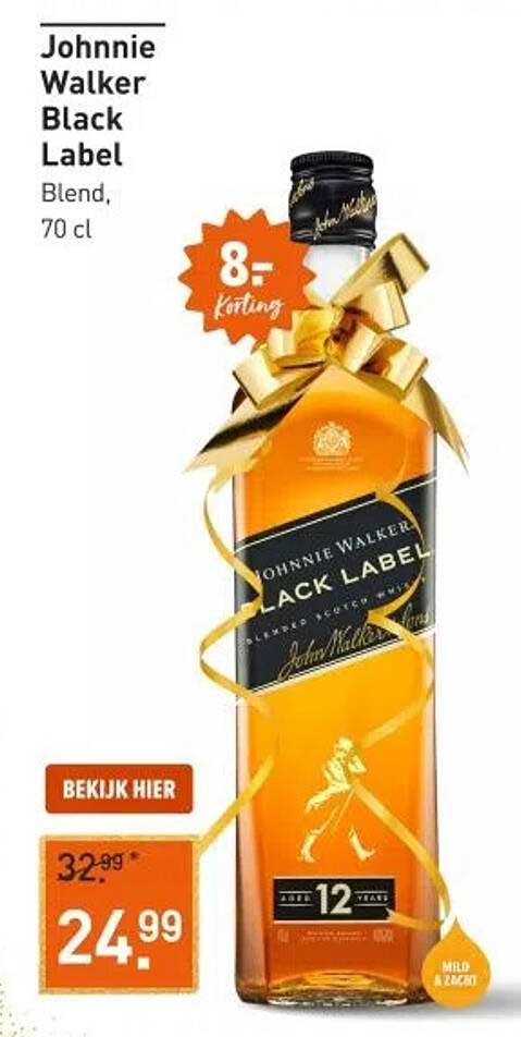 Johnnie Walker Black Label Aanbieding bij Gall & Gall - FolderFeest.nl