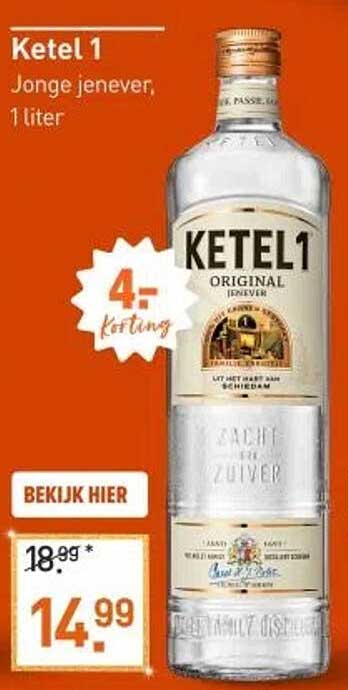 Ketel 1 Jonge Jenever, 1 Liter Aanbieding bij Gall & Gall - FolderFeest.nl