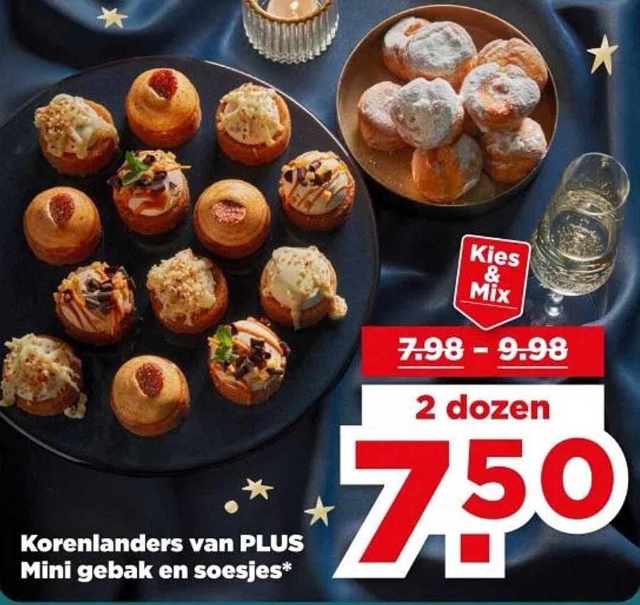 Korenlanders Van Plus Mini Gebak En Soesjes* Aanbieding bij PLUS ...