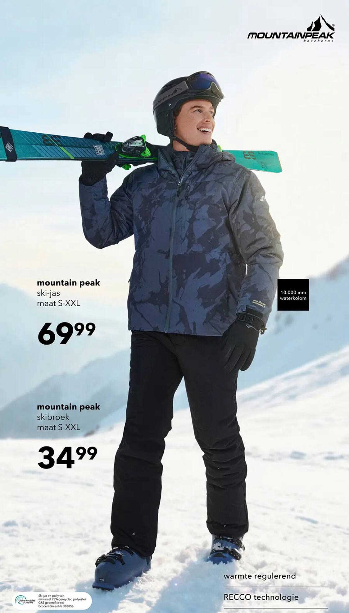 Mountain Peak 2 Paar Skisokken Maat 39/42 - 43/46 - 47/49 Aanbieding ...