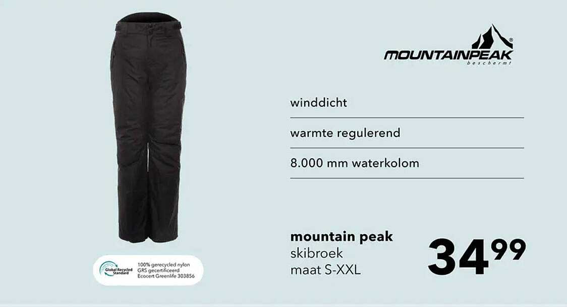 Mountain Peak Skibroek Aanbieding bij Scapino - FolderFeest.nl