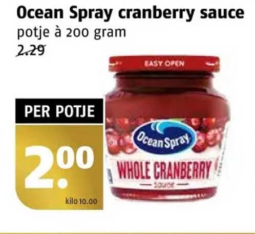 Ocean Spray Cranberry Sauce Potje À 200 Gram Aanbieding bij Poiesz ...