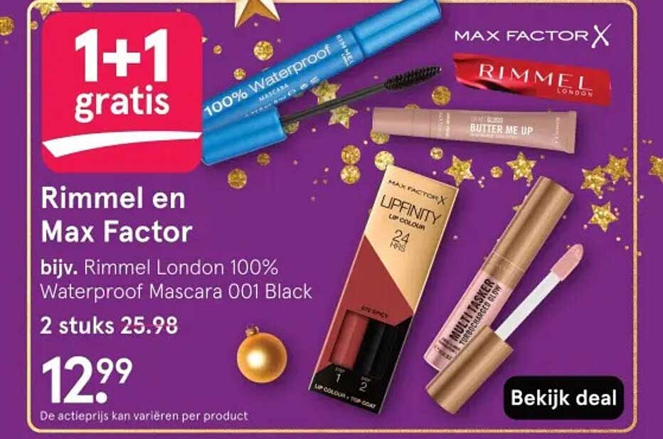 Rimmel En Max Factor 1+1 Gratis Aanbieding bij Etos - FolderFeest.nl