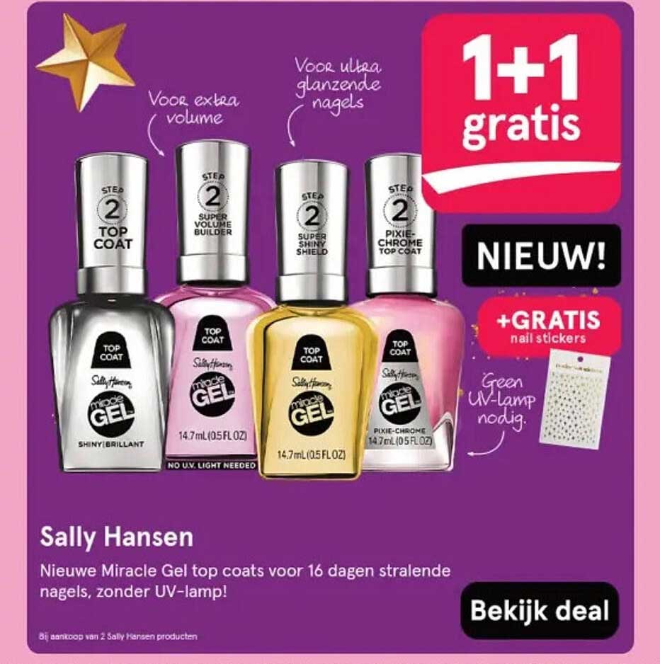 Sally Hansen Bijv. Miracle Gel Top Coat Nagellak 2.0 Aanbieding bij ...