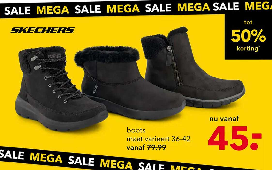 Skechers Boots Maat 36-41 Aanbieding bij Scapino - FolderFeest.nl