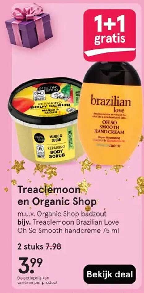 Organic Shop Badzout 500 Gram Aanbieding bij Etos - FolderFeest.nl