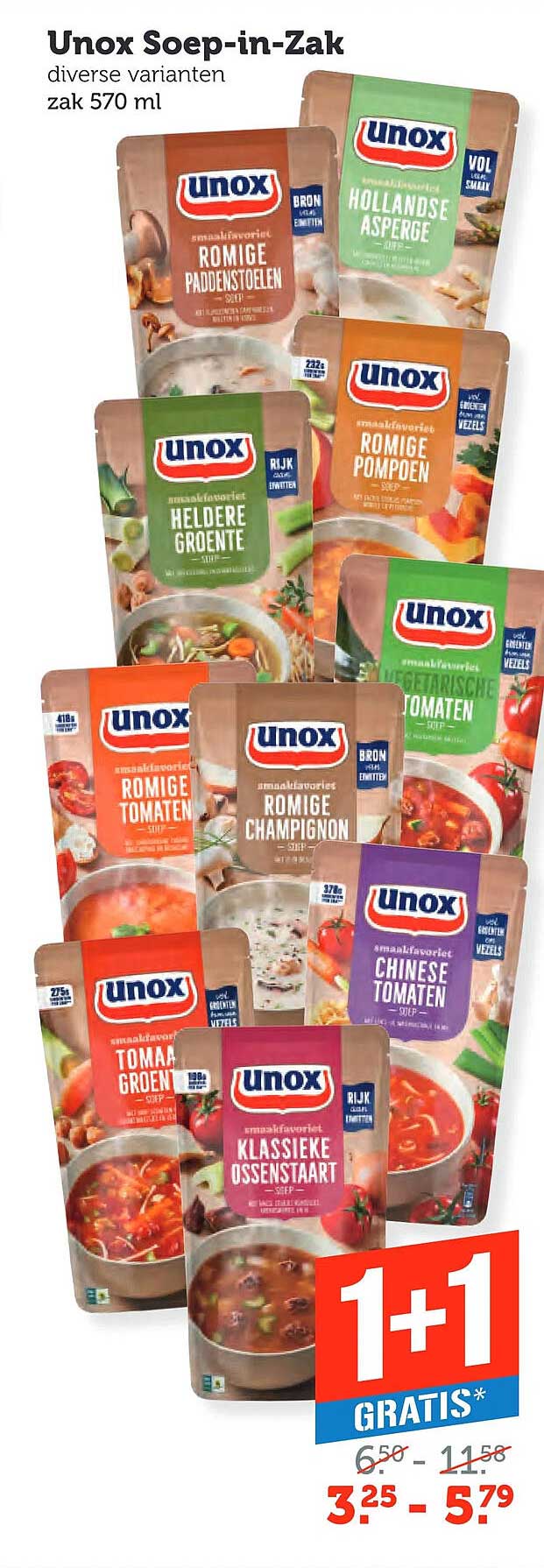 Unox Soep-In-Zak Diverse Varianten Zak 570 Ml Aanbieding bij Coop ...