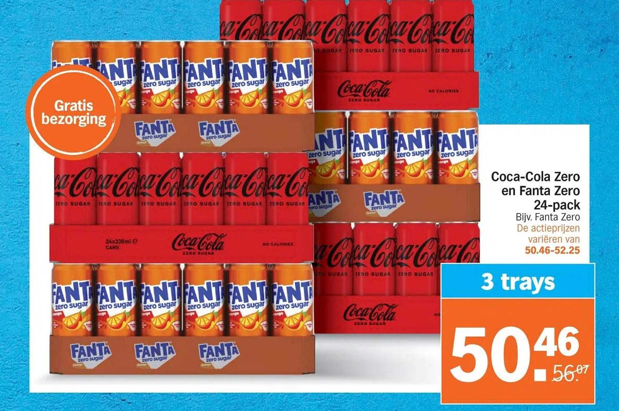 Coca-Cola Zero En Fanta Zero 24-Pack Aanbieding bij Albert Heijn ...