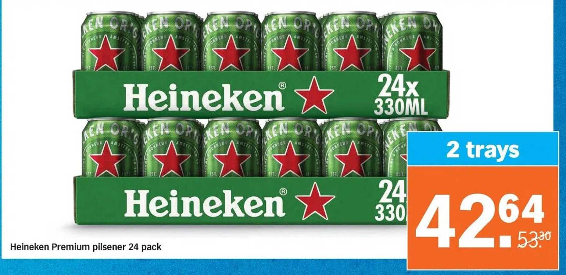 Heineken Premium Pilsener 24 Pack Aanbieding bij Albert Heijn ...