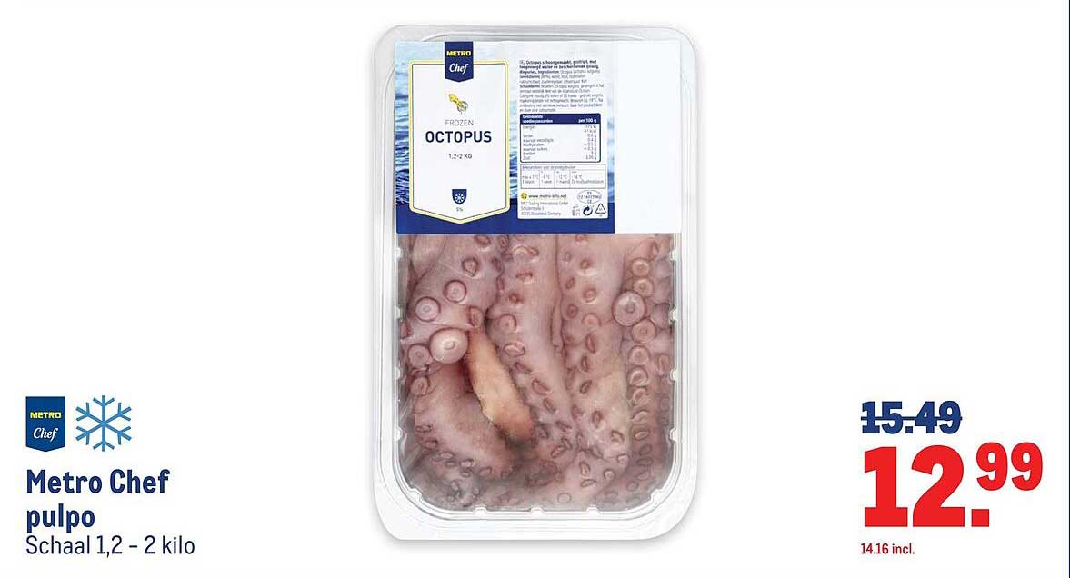 Metro Chef Pulpo Schaal 1,2 - 2 Kilo Aanbieding bij Makro - FolderFeest.nl