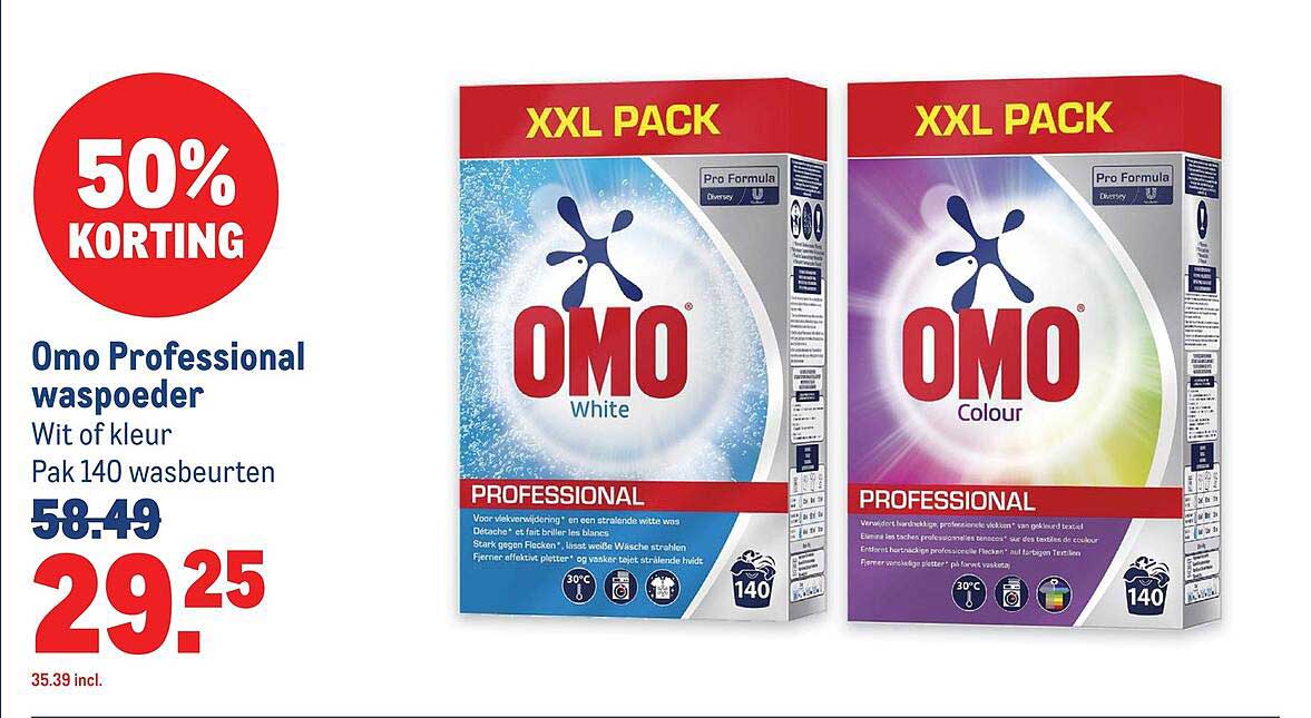 Omo Professional Waspoeder Aanbieding bij Makro - FolderFeest.nl