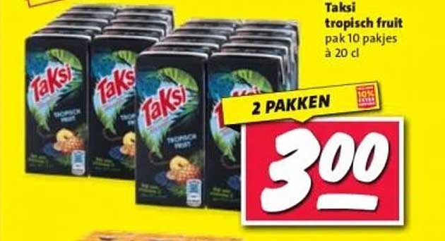 Taksi Tropisch Fruit Pak 10 Pakjes À 20 Cl Aanbieding bij Nettorama ...