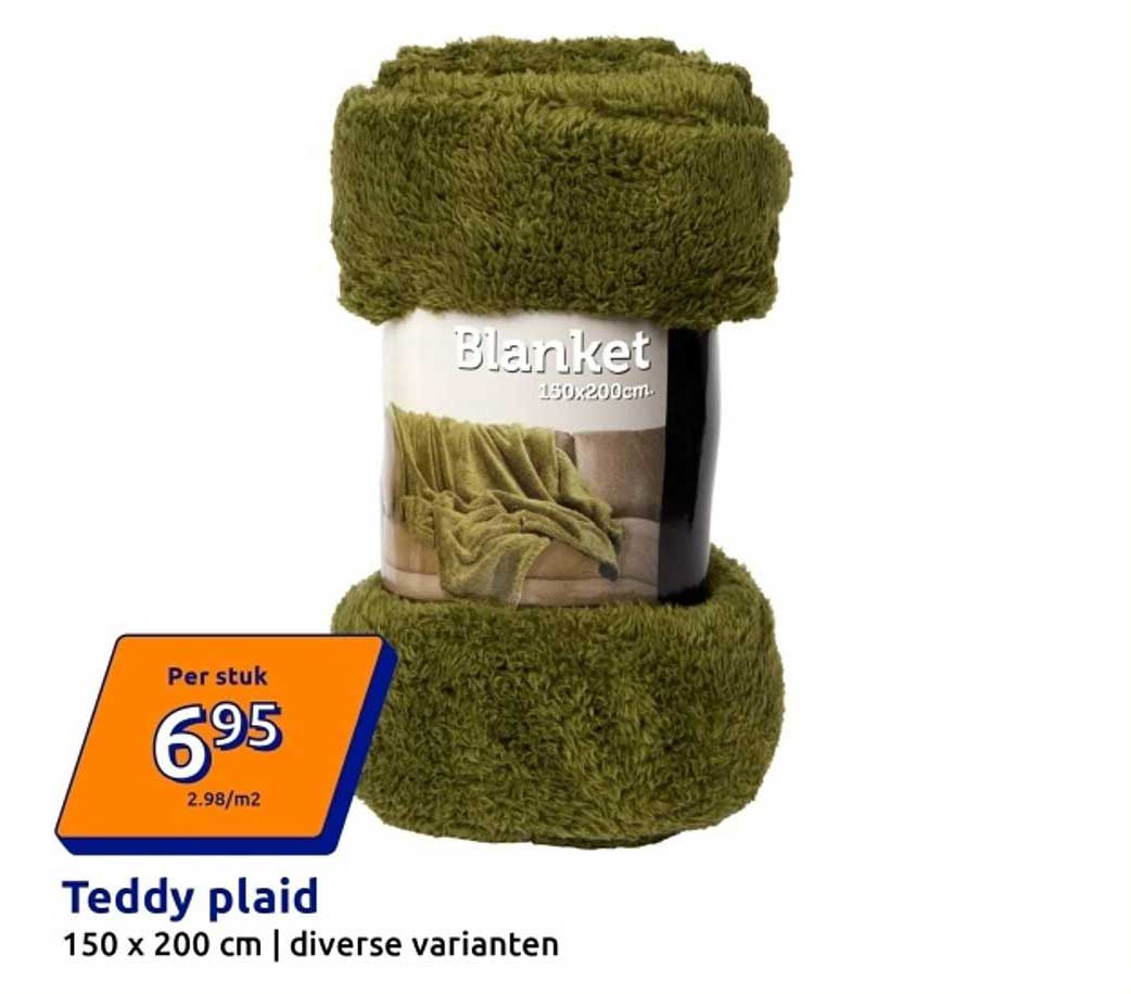 Teddy Plaid 150 X 200 Cm | Diverse Varianten Aanbieding bij Action ...