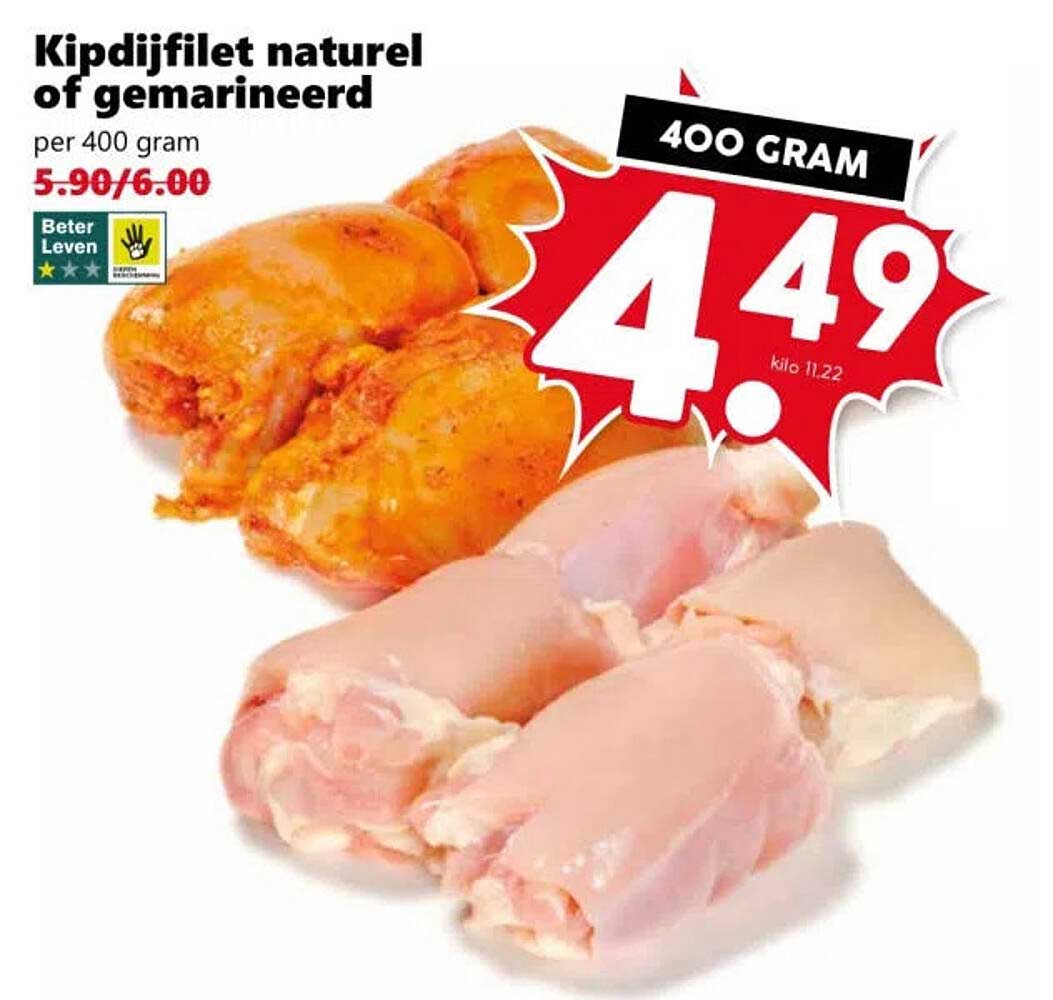 Kipdijfilet Naturel Of Gemarineerd Aanbieding bij Coop - FolderFeest.nl