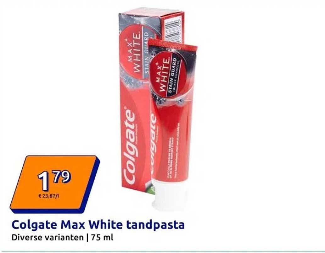 Colgate Max White Tandpasta Aanbieding bij Action - FolderFeest.nl