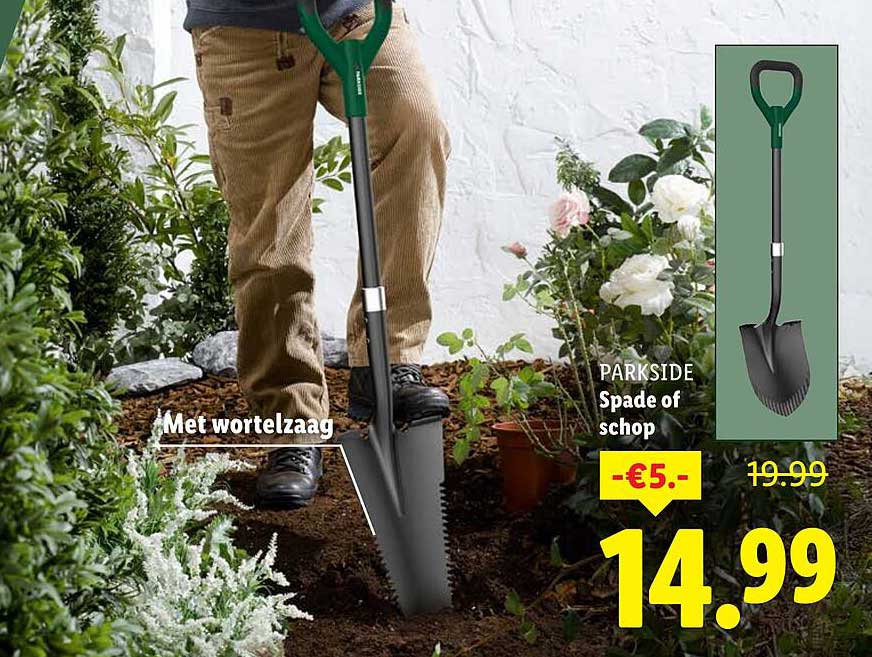 Parkside Spade Of Schop Aanbieding bij Lidl - FolderFeest.nl