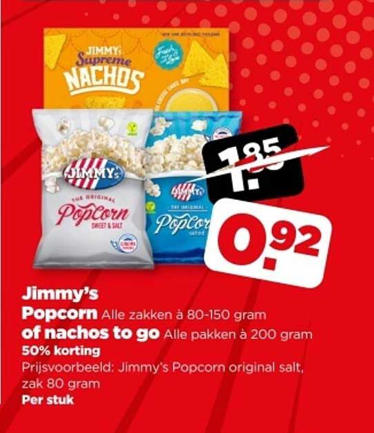 Jimmy's Popcorn Aanbieding bij PLUS - FolderFeest.nl