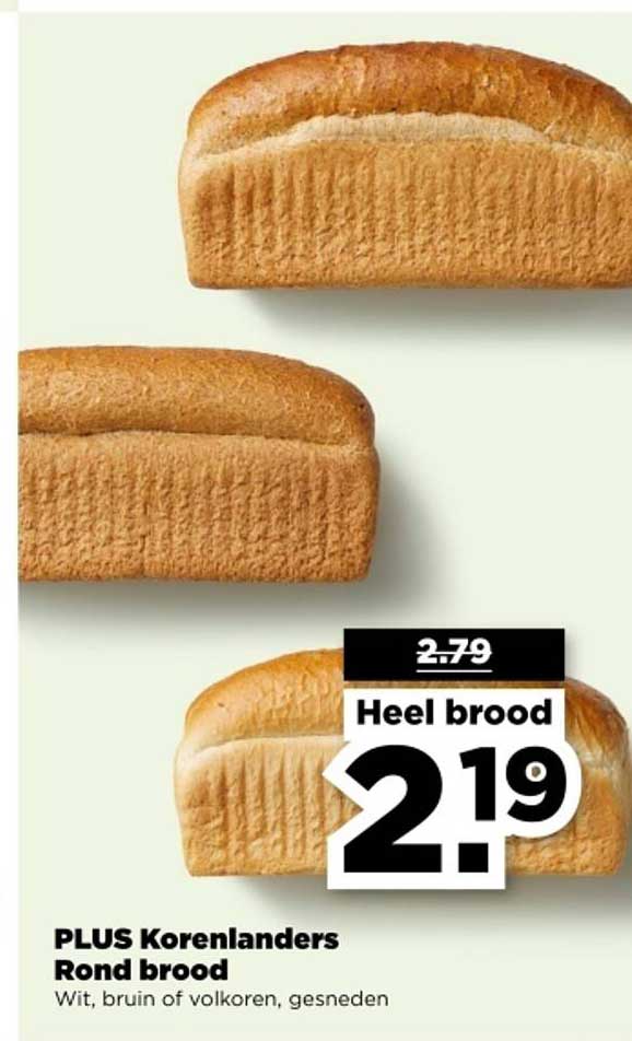 Plus Korenlanders Rond Brood Aanbieding bij PLUS - FolderFeest.nl