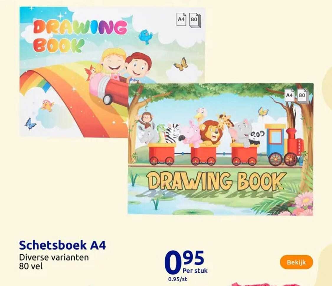 Schetsboek A4 Aanbieding bij Action - FolderFeest.nl