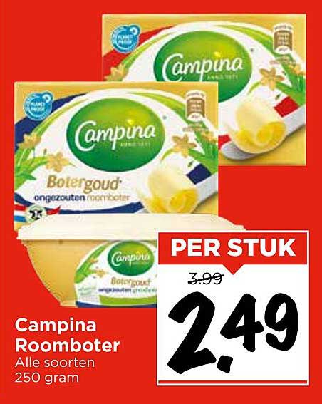 Campina Roomboter aanbieding bij Vomar