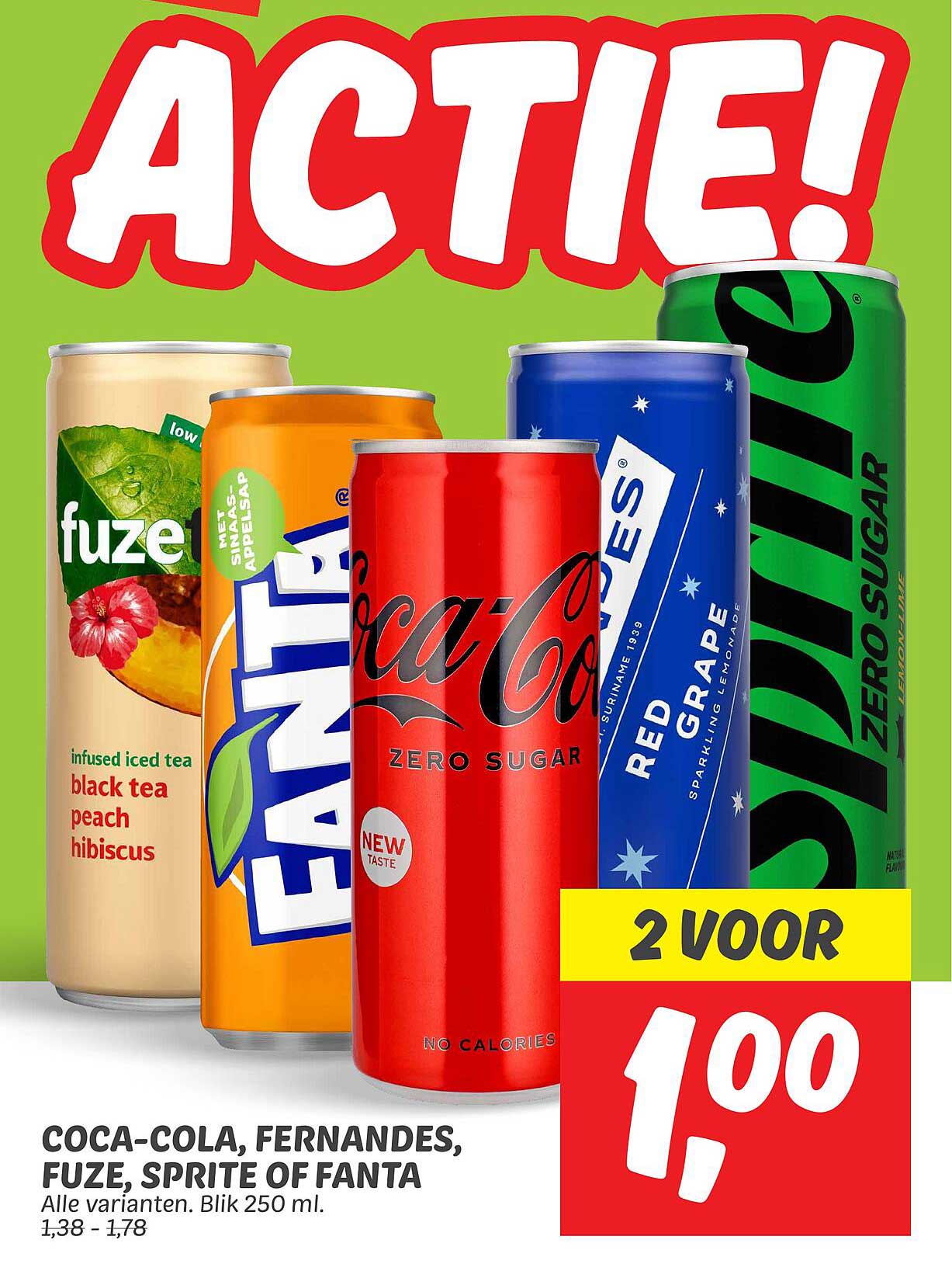 Coca-Cola, Fernandes, Fuze, Sprite Of Fanta aanbieding bij Dekamarkt