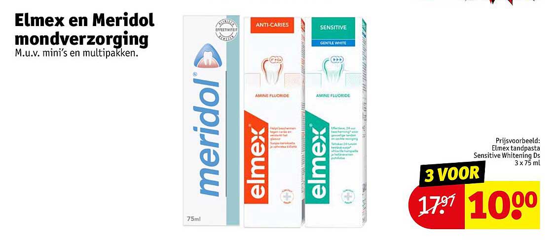 Elmex En Meridol Mondverzorging aanbieding bij Kruidvat