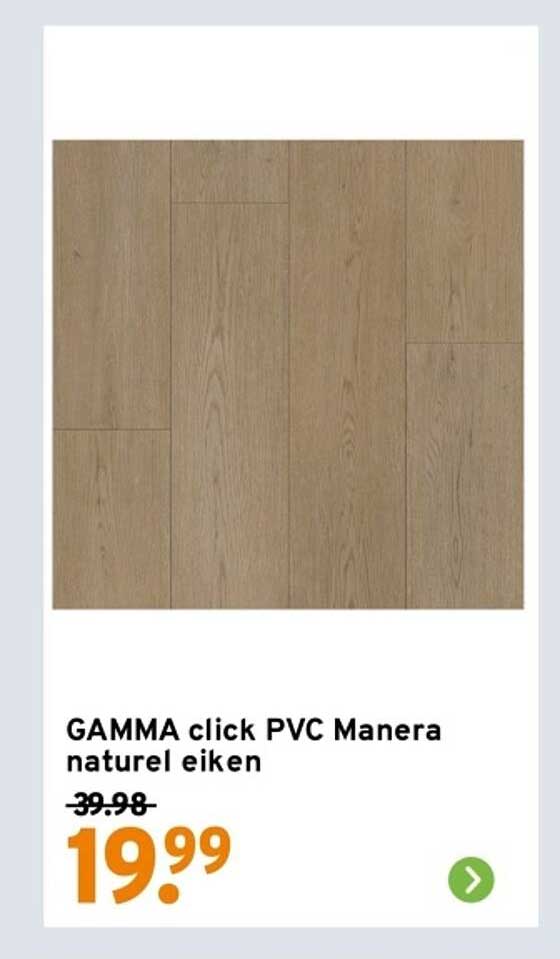 Gamma Click Pvc Manera Naturel Eiken aanbieding bij GAMMA