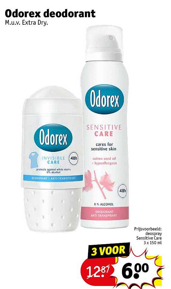 Odorex Deodorant aanbieding bij Kruidvat