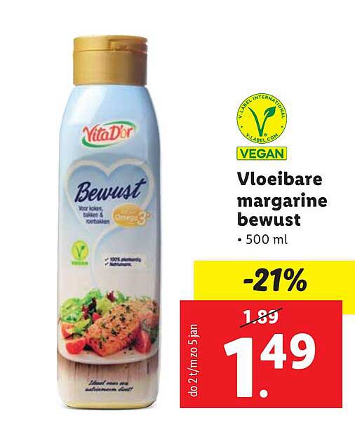Vloeibare Margarine Bewust Aanbieding bij Lidl - FolderFeest.nl