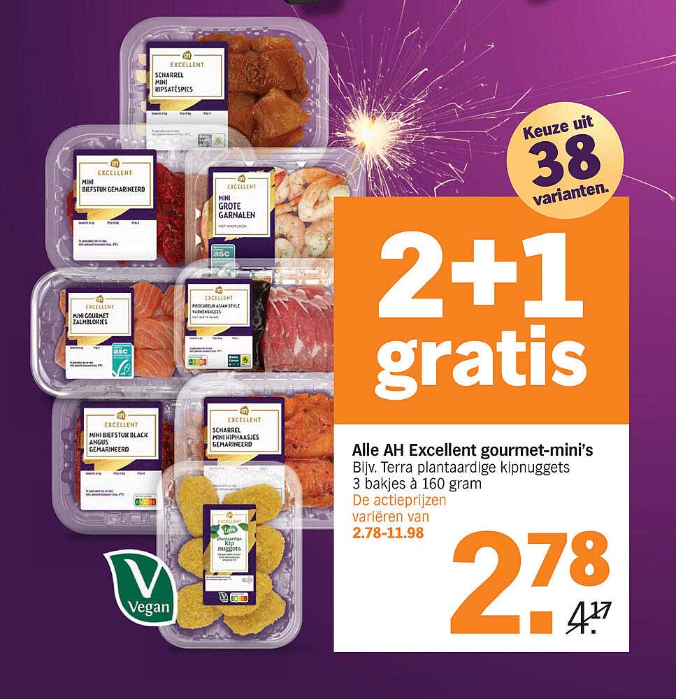 Alle Ah Excellent Gourmet-Mini’s Aanbieding bij Albert Heijn ...