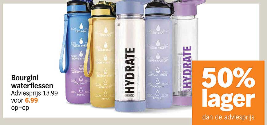 Bourgini Waterflessen Aanbieding bij Albert Heijn - FolderFeest.nl