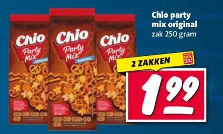 Chio Party Mix Original Zak 250 Gram Aanbieding bij Nettorama ...