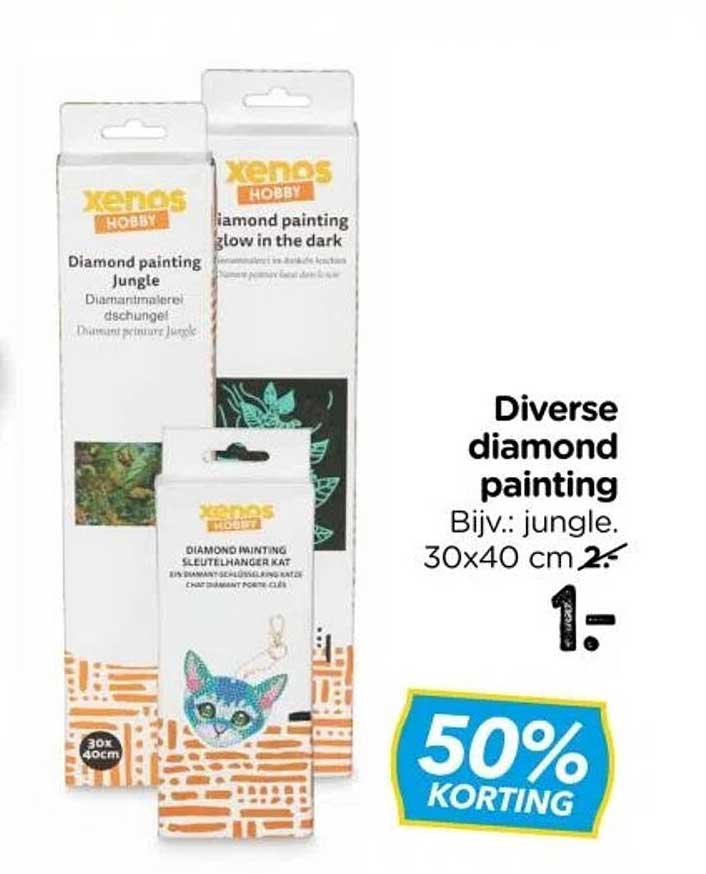 Diverse Diamond Painting Aanbieding bij Xenos - FolderFeest.nl