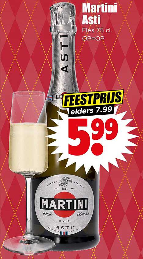 Martini Asti Fles 75 Cl Aanbieding bij Dirk - FolderFeest.nl