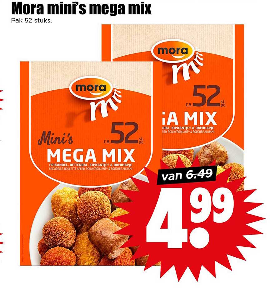 Mora Mini's Mega Mix Aanbieding bij Dirk - FolderFeest.nl