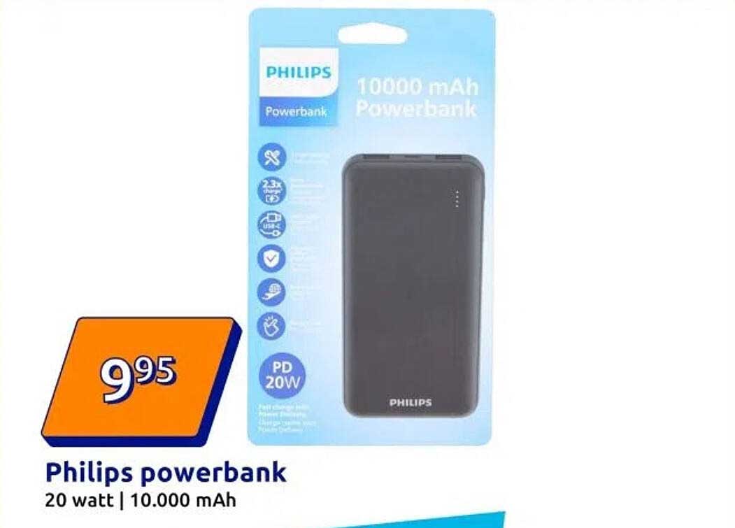 Philips Powerbank Aanbieding bij Action - FolderFeest.nl
