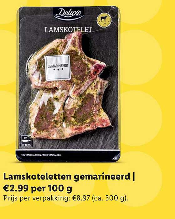 Lamskoteletjes Gemarineerd aanbieding bij Lidl