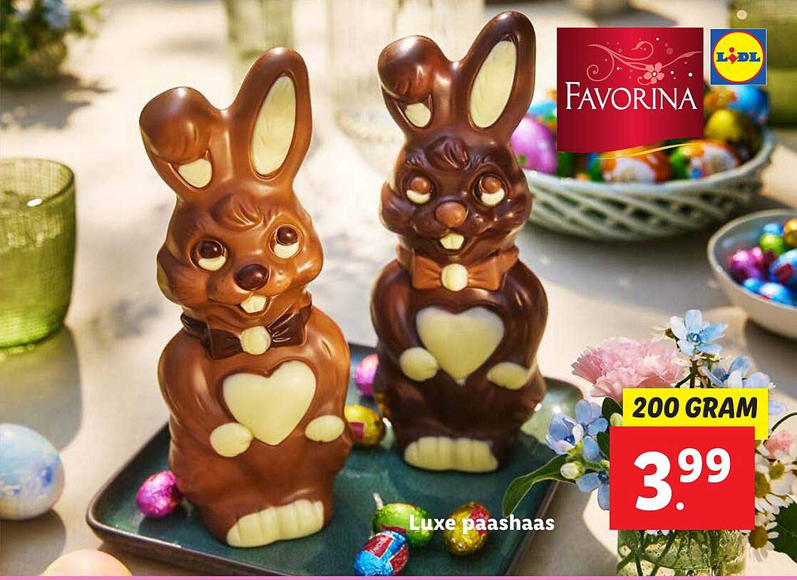 Luxe Paashaas 200 Gram aanbieding bij Lidl
