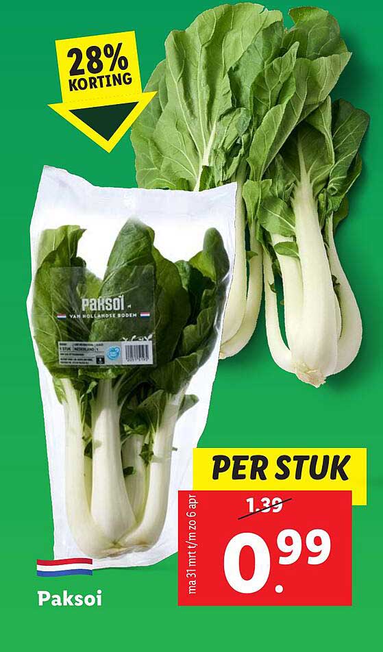 Paksoi aanbieding bij Lidl