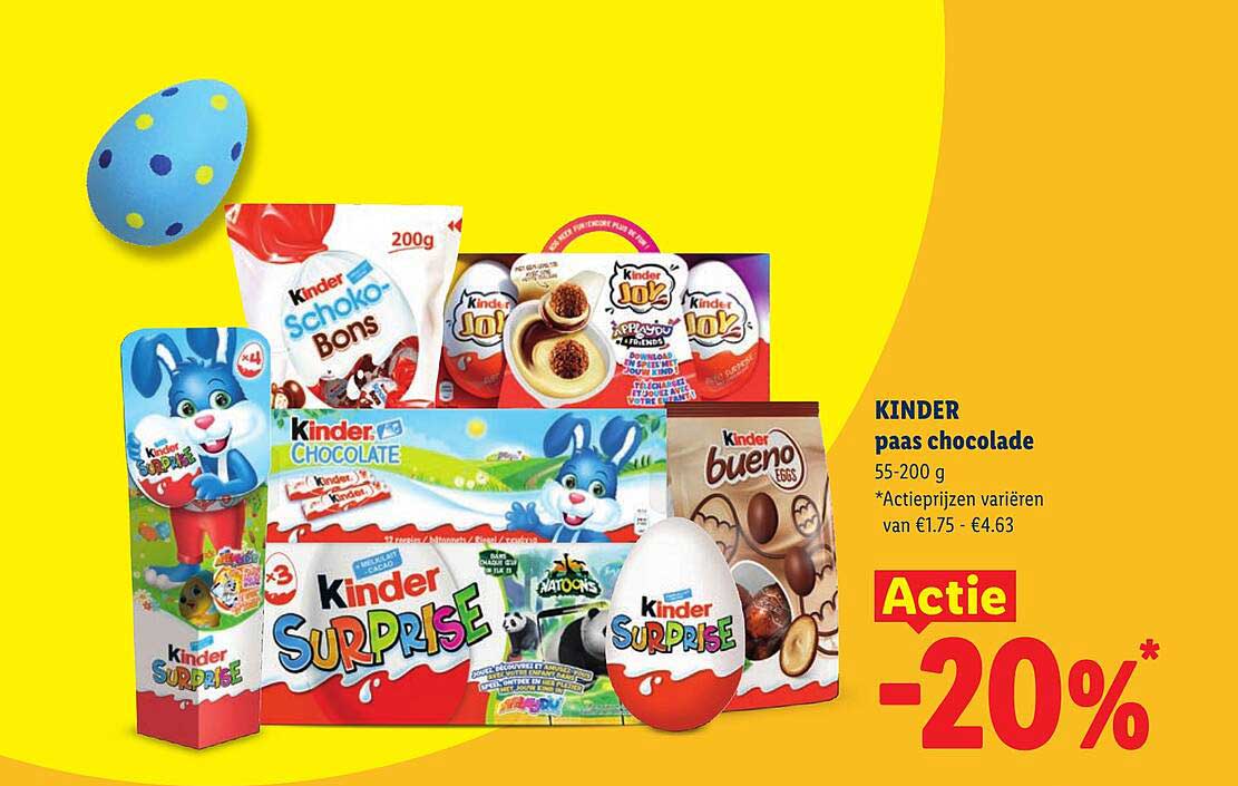 Kinder Paas Chocolade Aanbieding bij Lidl - FolderFeest.nl