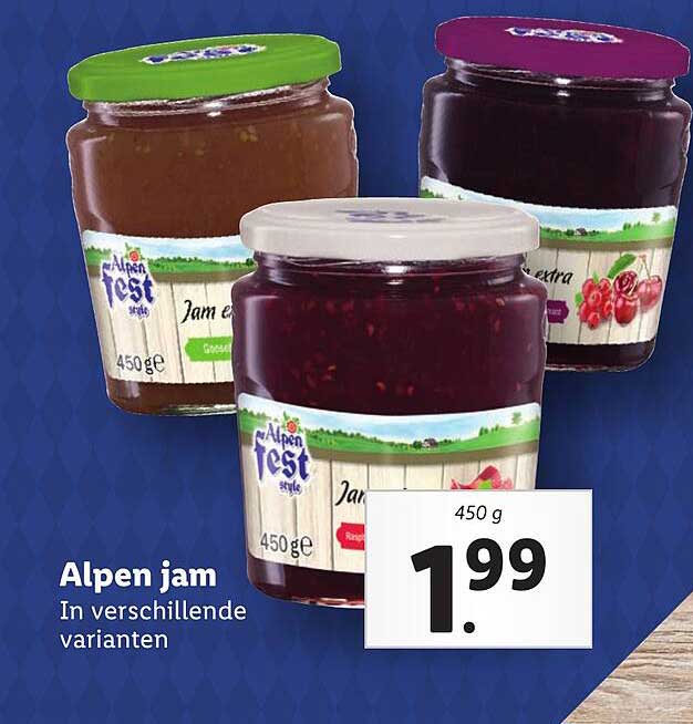 Alpen Jam Aanbieding bij Lidl - FolderFeest.nl