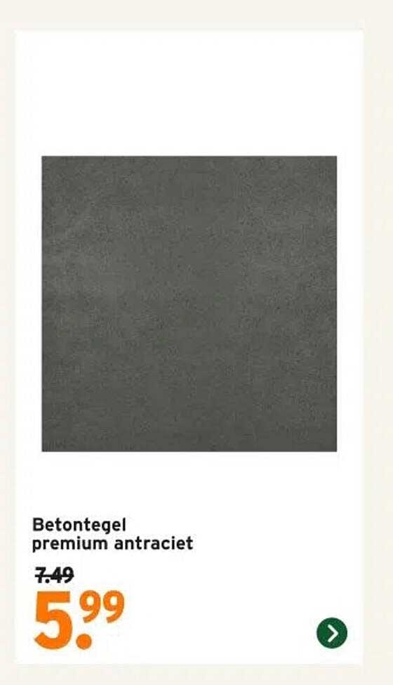 Betontegel Premium Antraciet aanbieding bij GAMMA