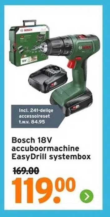 Bosch 18V Accuboormachine Easydrill Systembox aanbieding bij GAMMA