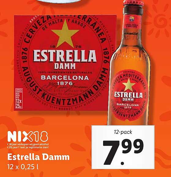 Estrella Damm 12-Pack aanbieding bij Lidl